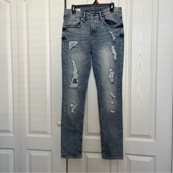 H&M | Jeans | Mens Distressed Light Blue Jeans | Poshmark